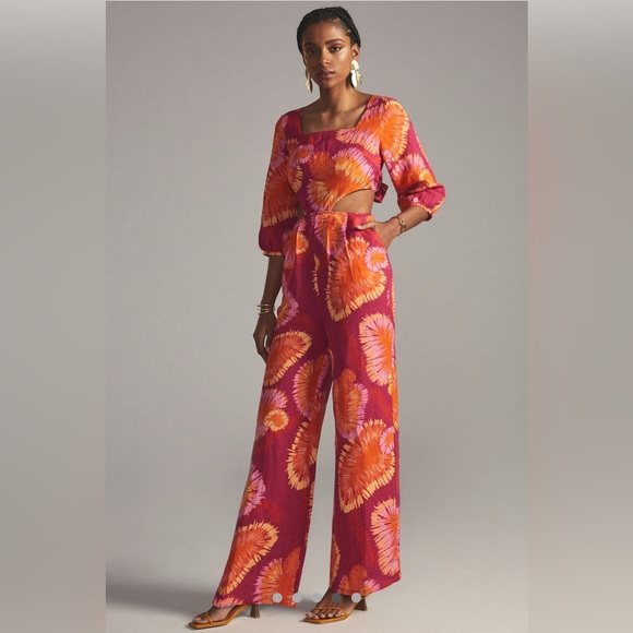 FARM Rio | Pants & Jumpsuits | Farm Rio Tie Back Jumpsuit | Poshmark